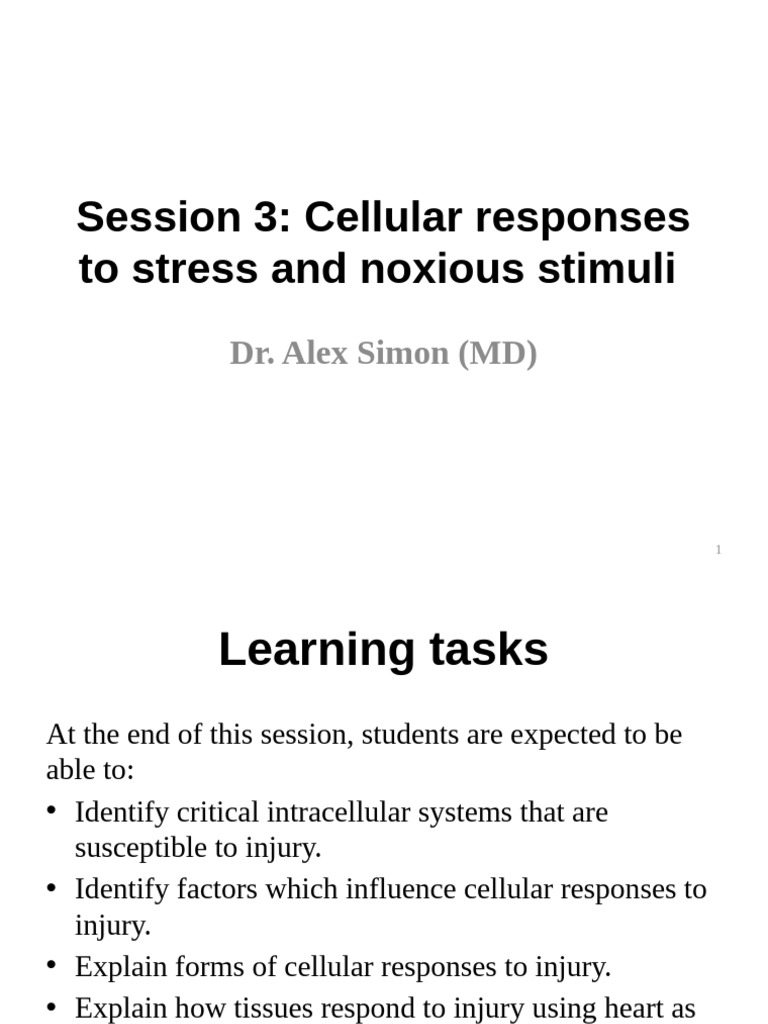 Session 3 Cellular Responses To Stress and Noxious Stimuli | PDF ...