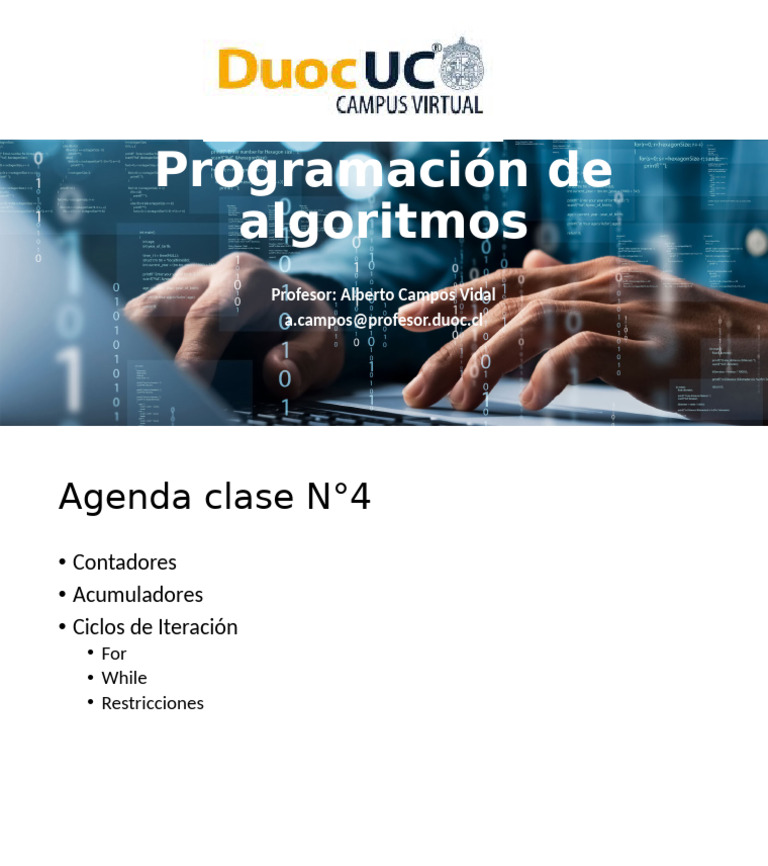 Programación de Algoritmos - Clase4 | PDF