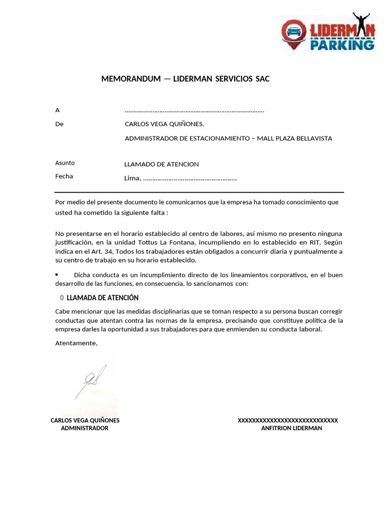 MODELO DE MEMO | PDF