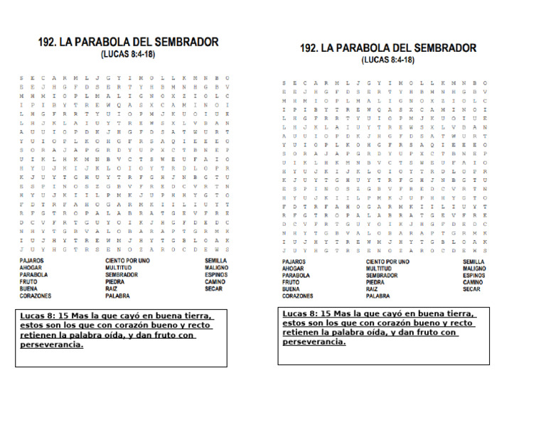 Parabola Del Sembrador | PDF | Religión y espiritualidad