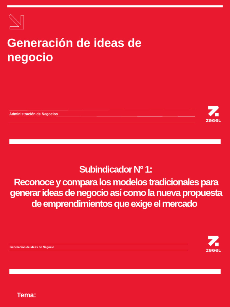 Il 1 - Tema 1 - Ppt-Generación de Ieas de Negocio | PDF | Iniciativa ...
