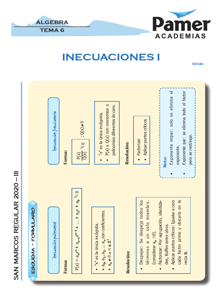 Algebra - Sem 6 | PDF | Matemáticas | Matemática Elemental