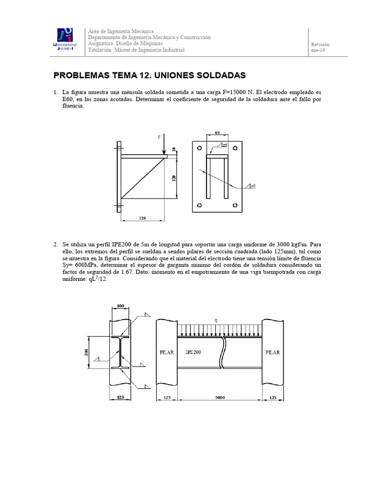 Uniones Soldadas (Problemas) | PDF | Informática