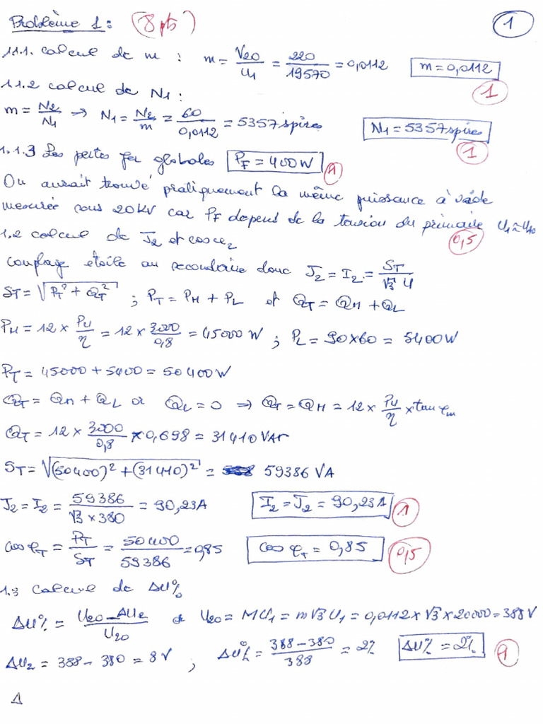 Corrigee Electrotechnique T2 Bac 2020 | PDF