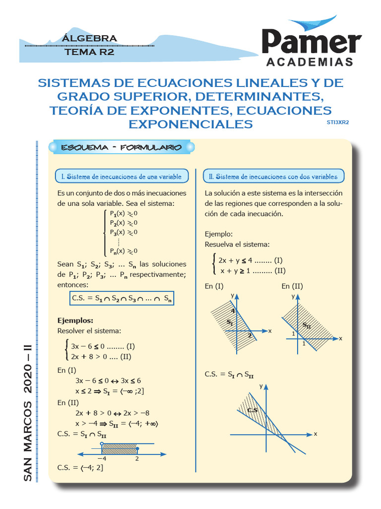 Algebra - Sem R2 | PDF | Ecuaciones | Matemática Elemental