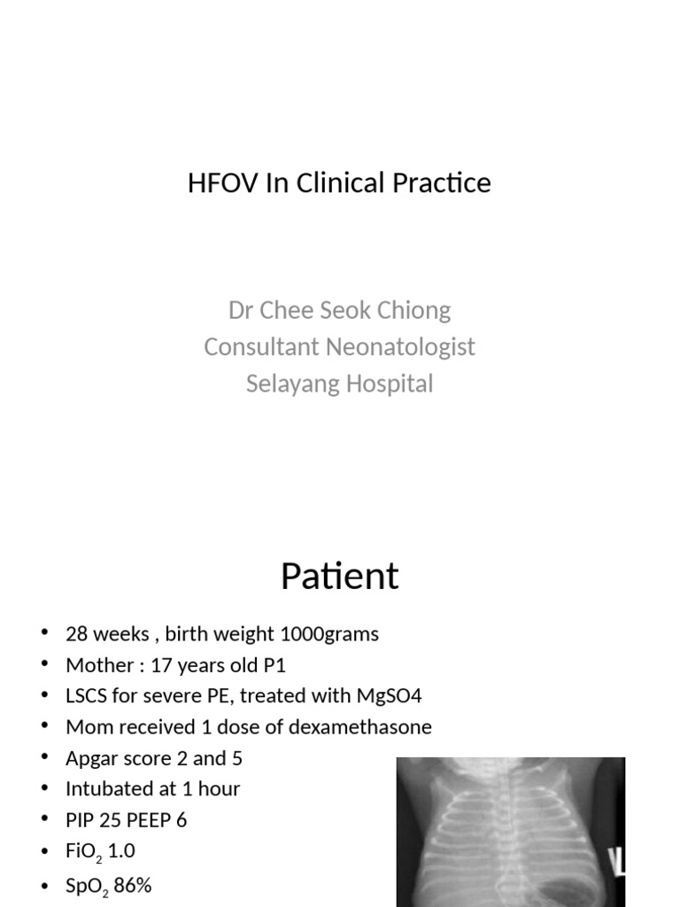 HFOV in Clinical Practice 25-2-2021 | PDF | Medical Specialties ...