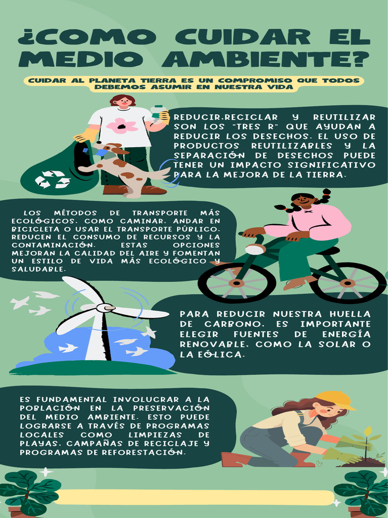 Infografia Medio Ambiente Ilustrada Verde | PDF