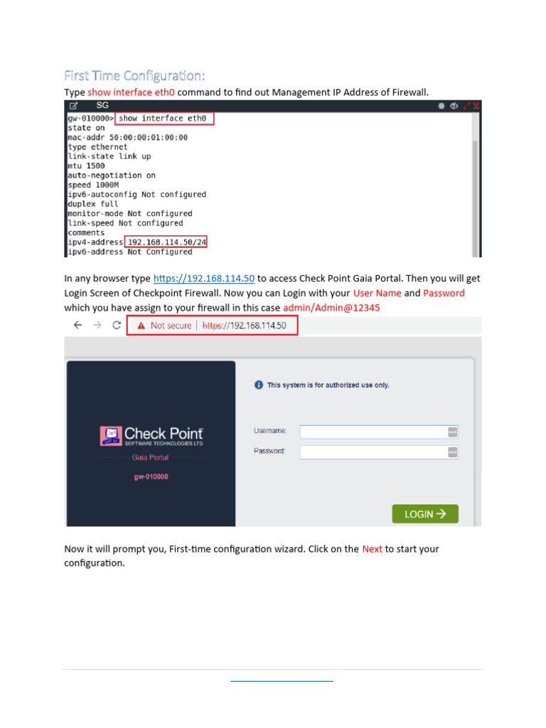 First Time Configuration | PDF