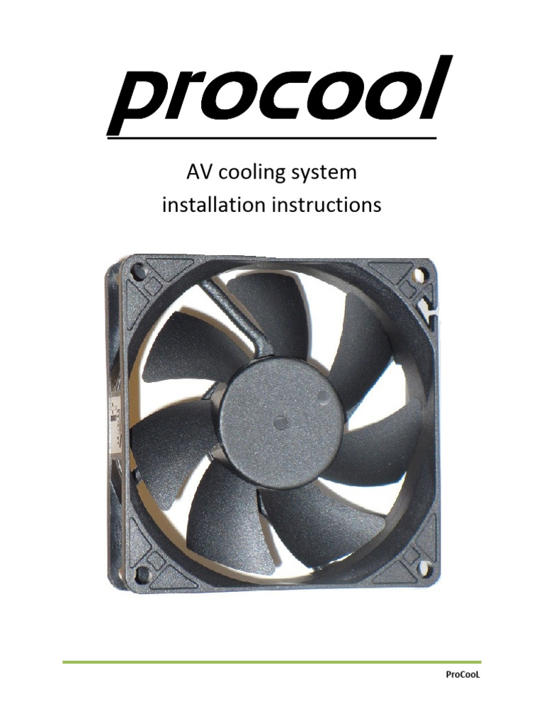 AV Fan Mounting Instructions | PDF | Manufactured Goods | Equipment