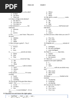 Grade 6 English Test | PDF