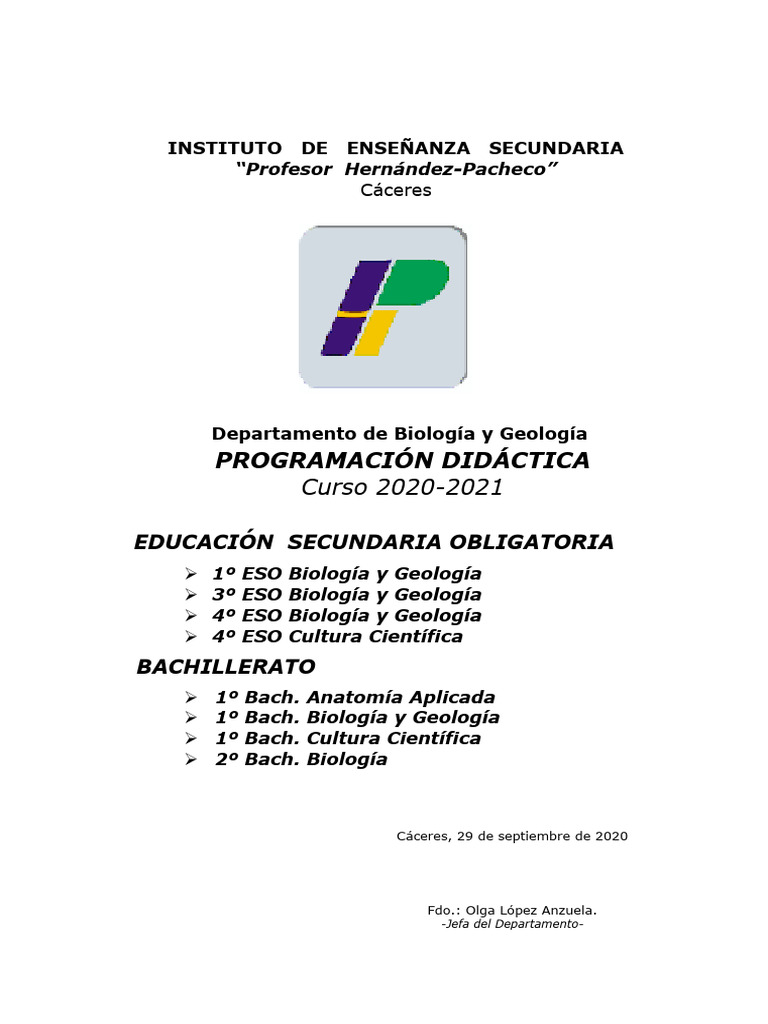 Biolog A y Geolog A | PDF | Aprendizaje | Plan de estudios