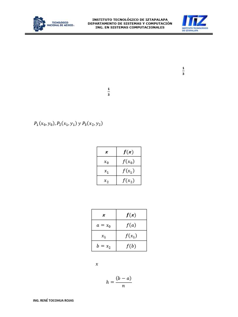 Metodo de Simpson 1-3 | PDF | Integral | Ecuaciones