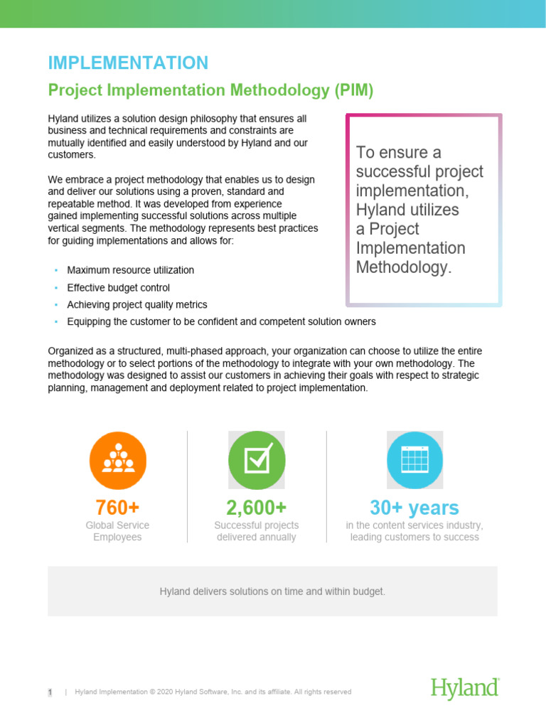 Services Project Implementation Methodology Pim Pdf Databases Business Process