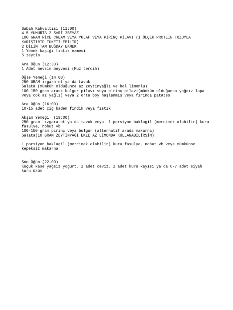 Ömer Faruk Hazar Beslenme | PDF