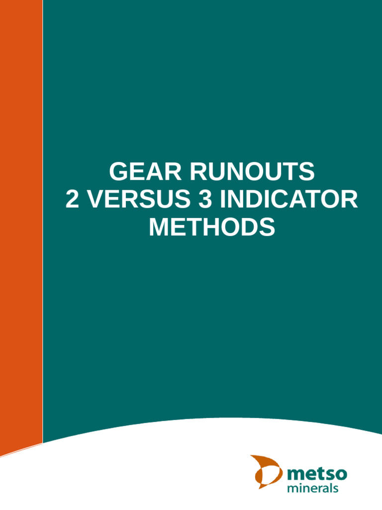 A Gear Runouts - 2 vs. 3 Indicator Methods | PDF
