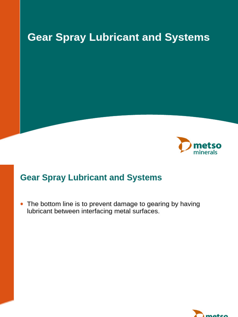 A Gear Spray Lubrication and Systems | PDF | Lubricant | Liquids