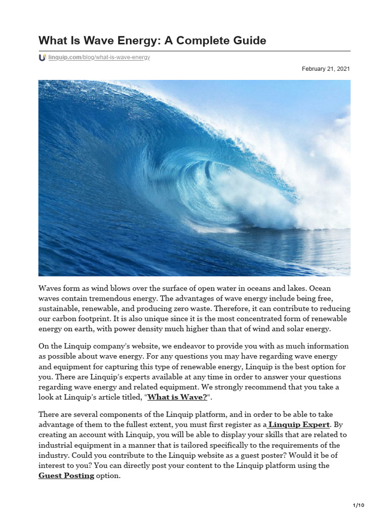 Understanding Wave Energy Basics | PDF | Greenhouse Gas | Nature
