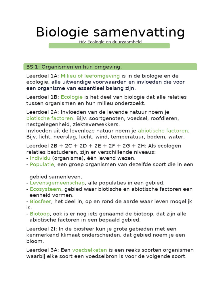 Biologie Samenvattting TP4 Aryan | PDF