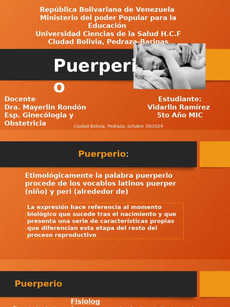 Puerperio Normal y Patologico) | PDF | Periodo posparto | Útero