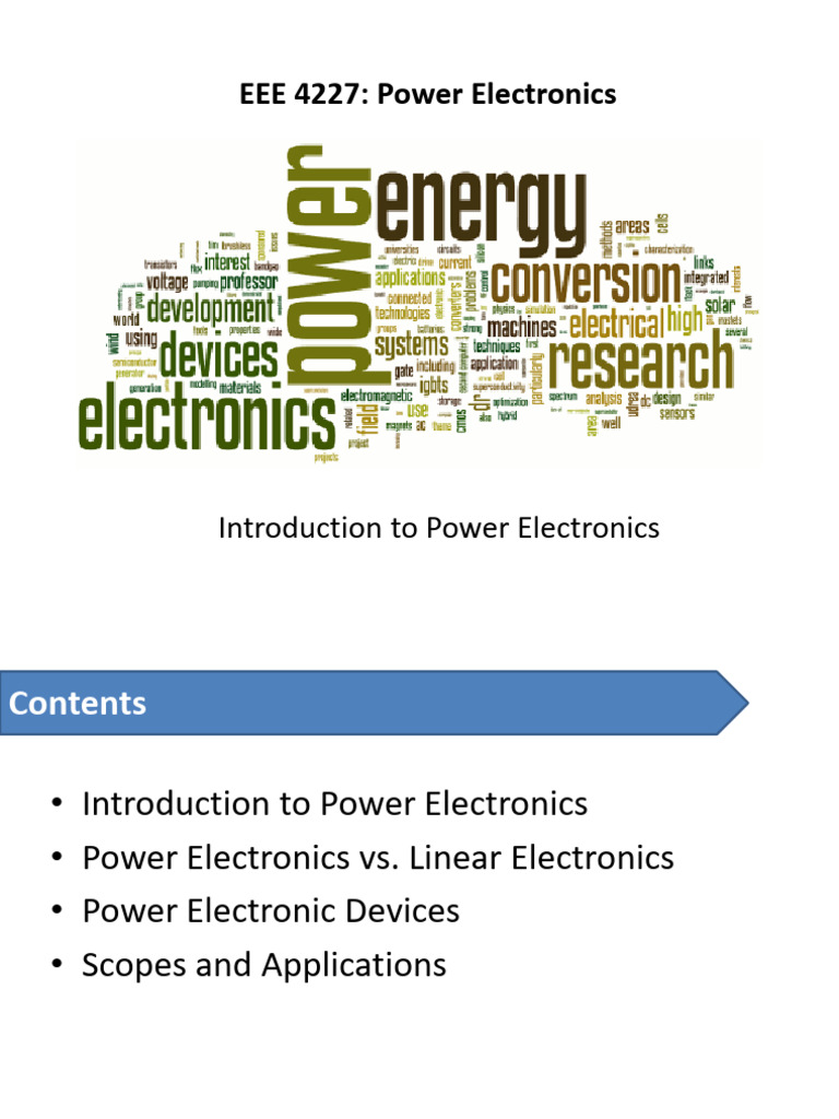 Power Electronics Overview | PDF | Power Electronics | Transistor