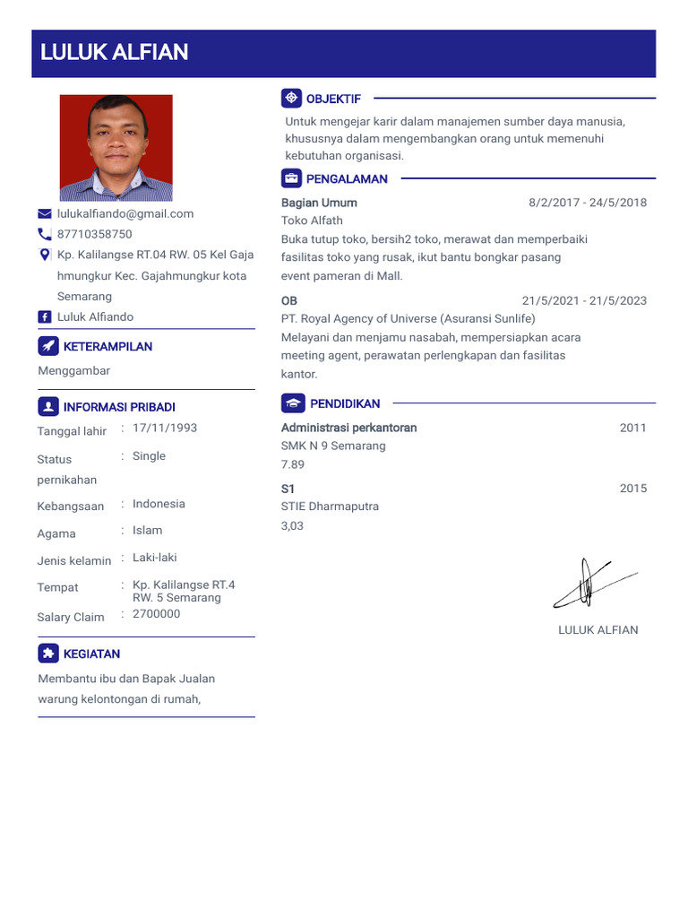 Luluk Alfian: Objektif | PDF