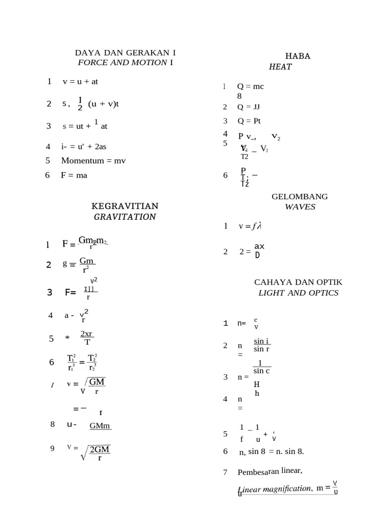 Rumus | PDF | Physics