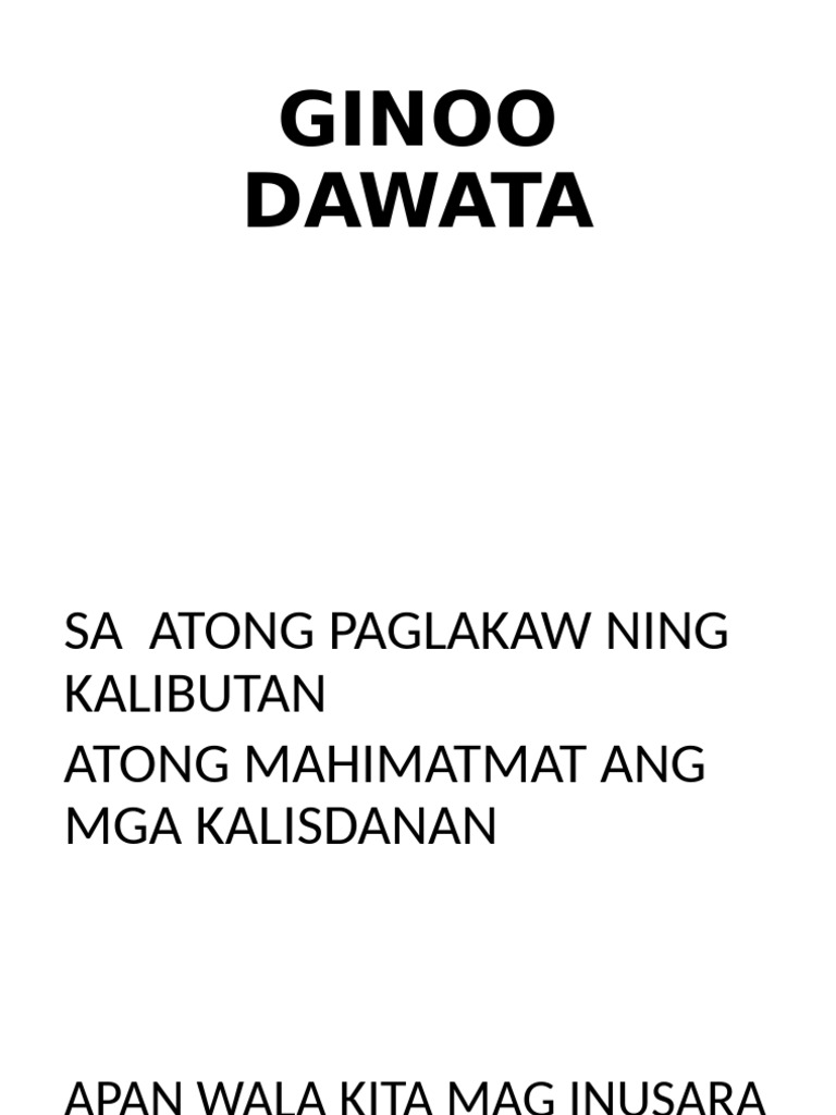 Ginoo Dawata | PDF
