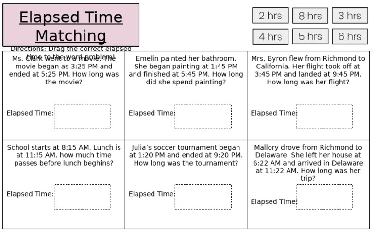 GR 3 Elapsed Time Matching | PDF