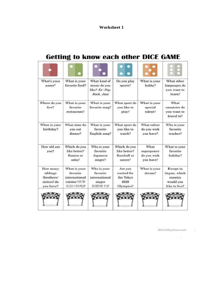 Worksheet 1 | PDF | Self-Improvement