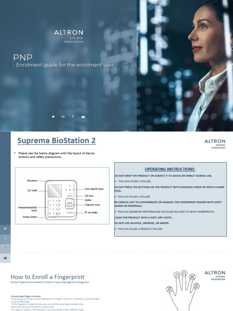 PNP - On Device Enrolment Manual Biostar 2 Rev2 2024 | PDF | Fingerprint