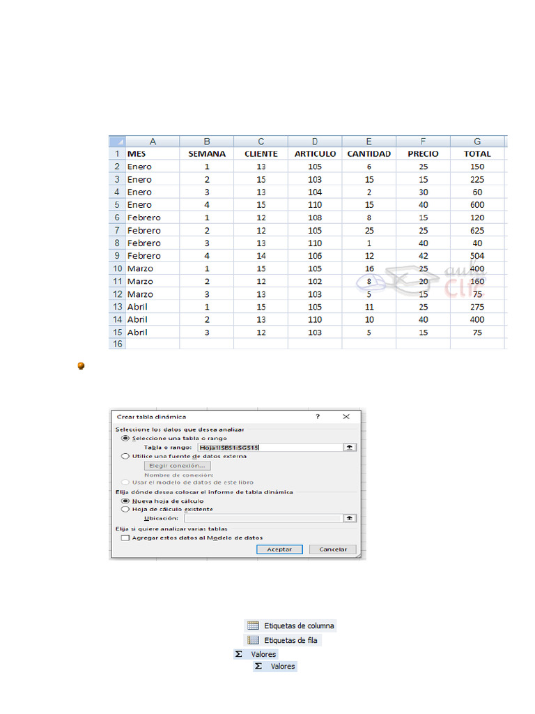 Ejercicio Paso A Paso Tabla Dinamica-1 | PDF | Negocios