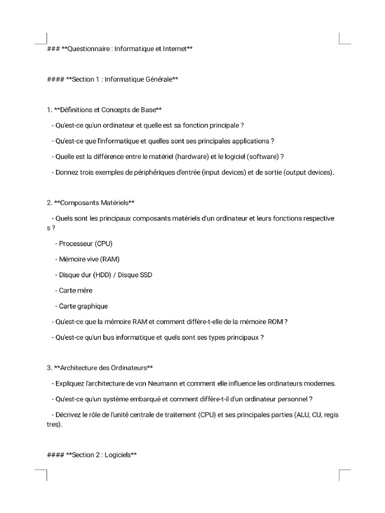 Questionnaire Phoenix | PDF