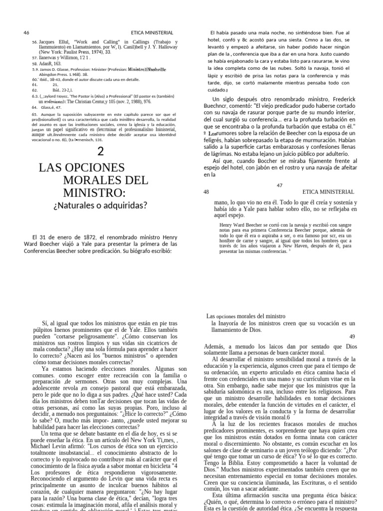 Capítulo 2 Ética Ministerial - Joe Trull y James Carter-24-37 | PDF ...
