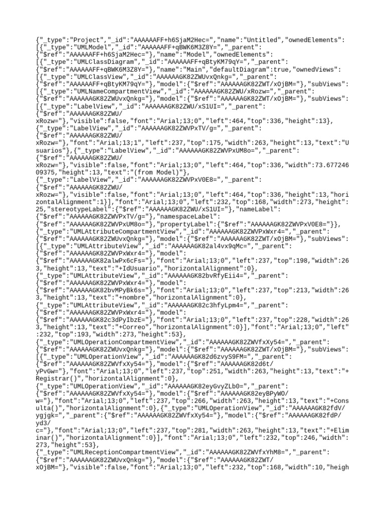 Diagrama Uml Usuarios | PDF | Arial | Monotype Typefaces