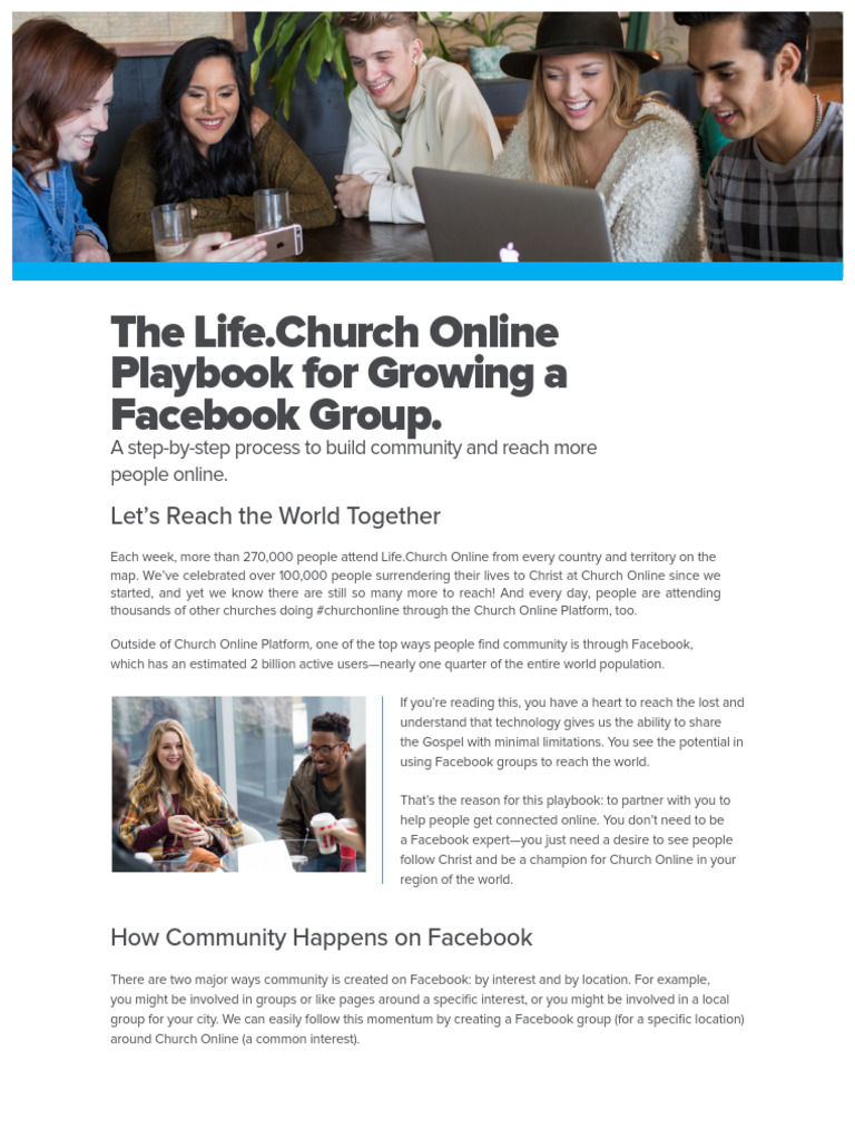 Leveraging Church Online Facebook Groups | PDF | Facebook | Jesus