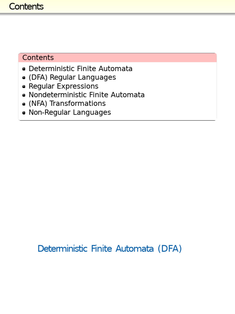 Finite Automata | PDF | Automata Theory | Computational Science Finite Automata | PDF | Automata Theory | Computational Science