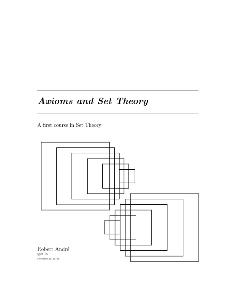 1aaset Theory 140613 | PDF | Axiom | Set (Mathematics)
