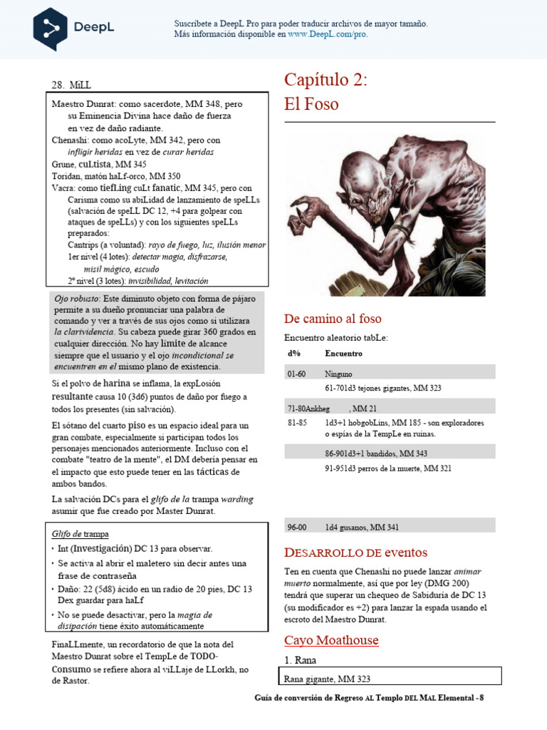 Return To The Temple of Elemental Evil 5E Barbacana Del Foso Es | PDF