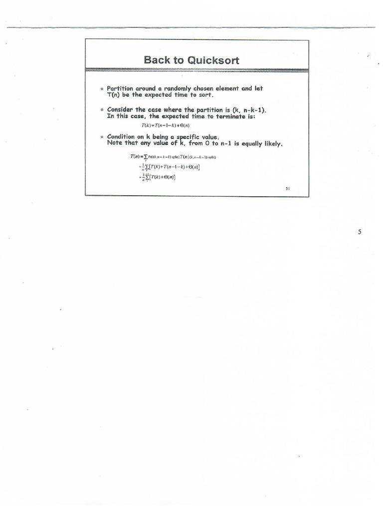 Randomized Quick Sort | PDF Randomized Quick Sort | PDF