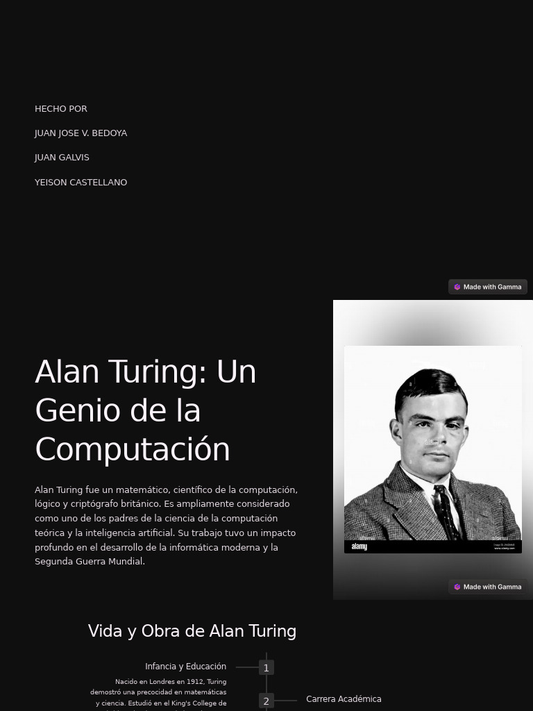 Alan Turing Power Poin | PDF | Alan Turing | Ciencias de la Computación