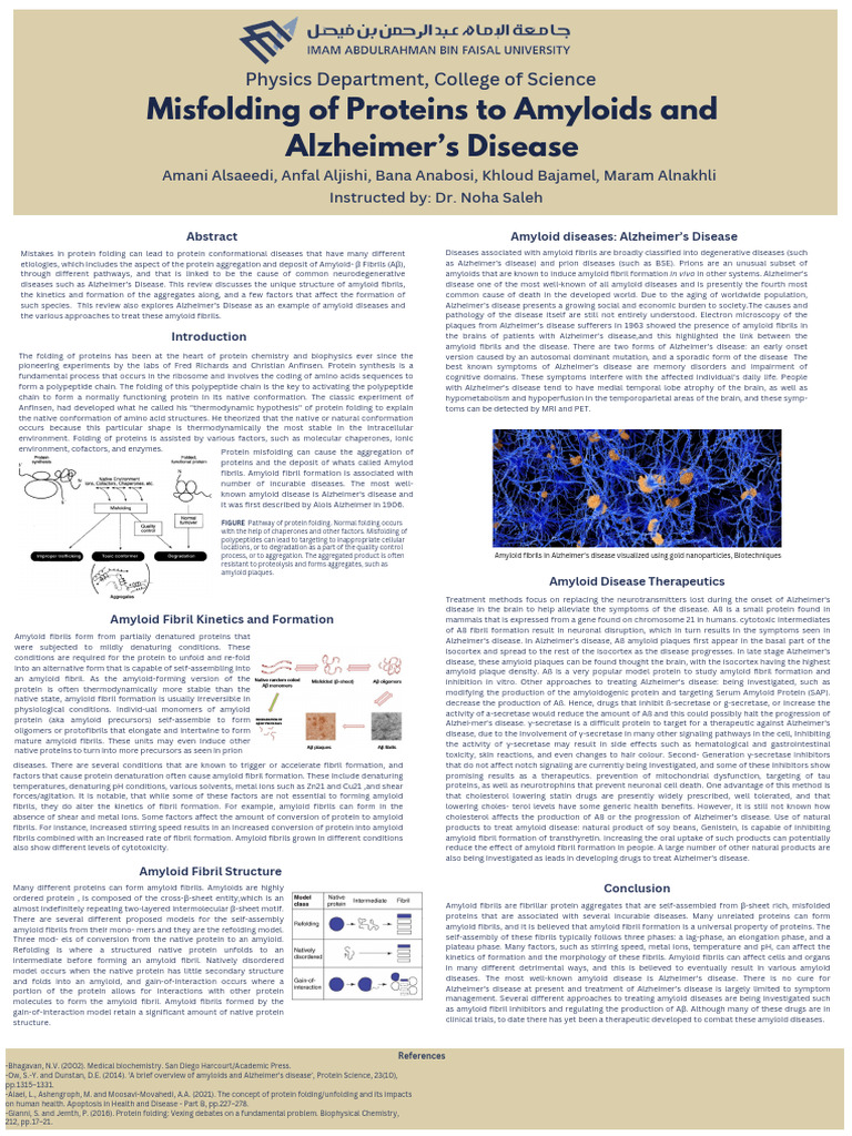 Misfolding of Proteins Poster | PDF | Amyloid | Protein Folding
