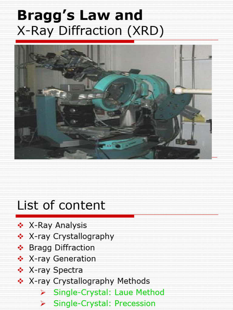 X ray Diffraction | PDF | X Ray Crystallography | Diffraction