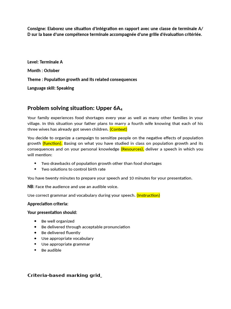 Problem Solving Situations Tle A and Tle D | PDF | Vocabulary | Learning