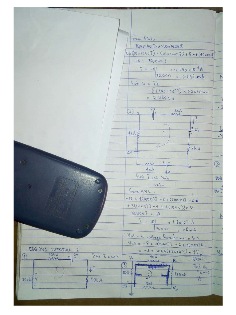 EEG 211, Tutorial 2 Solutions | PDF
