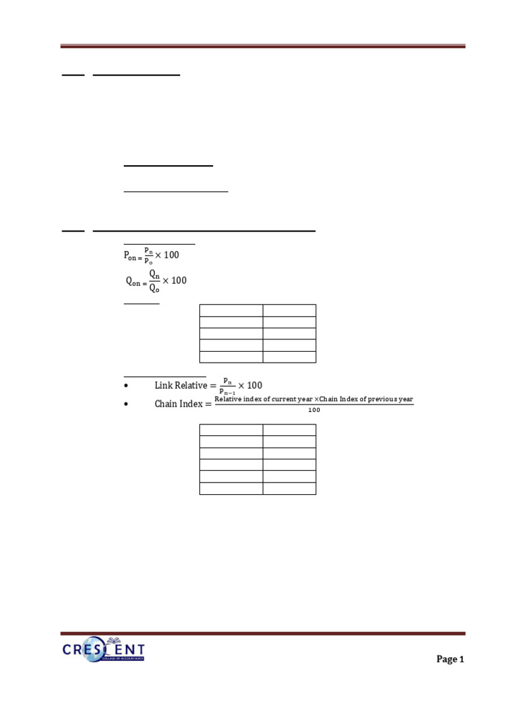 Stat CH of Price Index Numbers | PDF | Index (Economics) | Price Indices