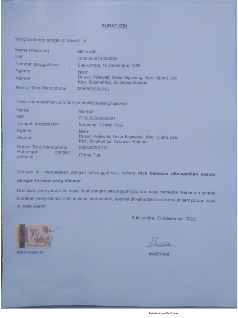 Surat Izin | PDF