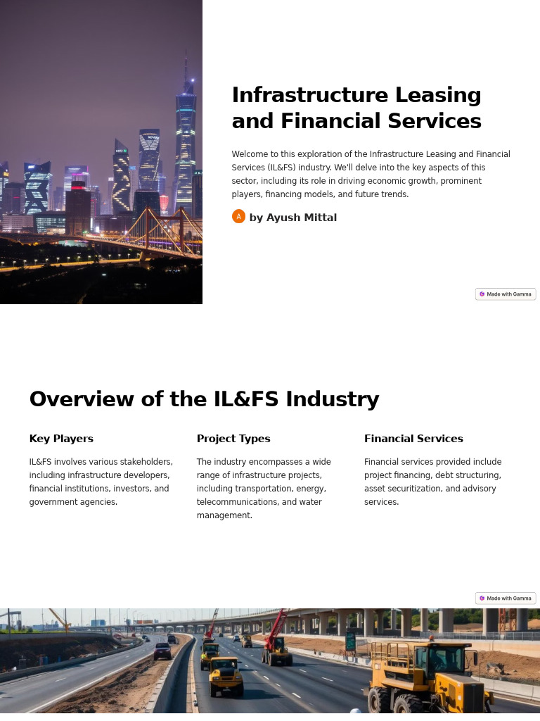 Infrastructure Leasing and Financial Services | PDF | Infrastructure ...