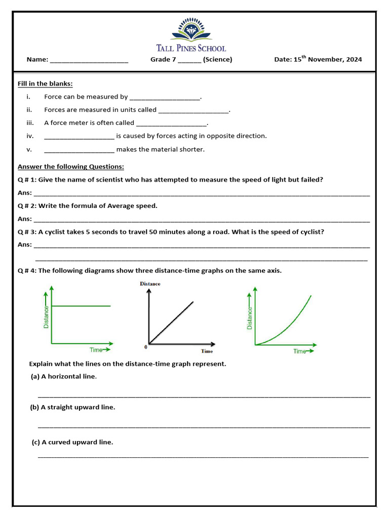 Grade 7 Science 15th November, 2024 | PDF