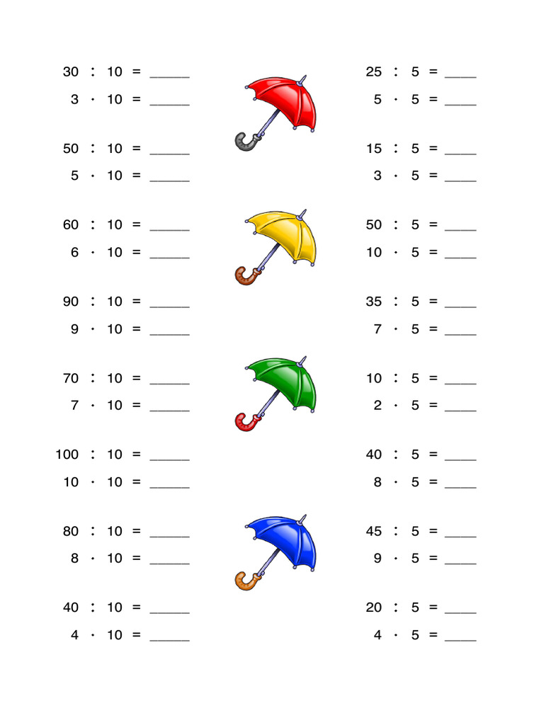 Mal Geteilt Umkehraufgaben - 3 | PDF