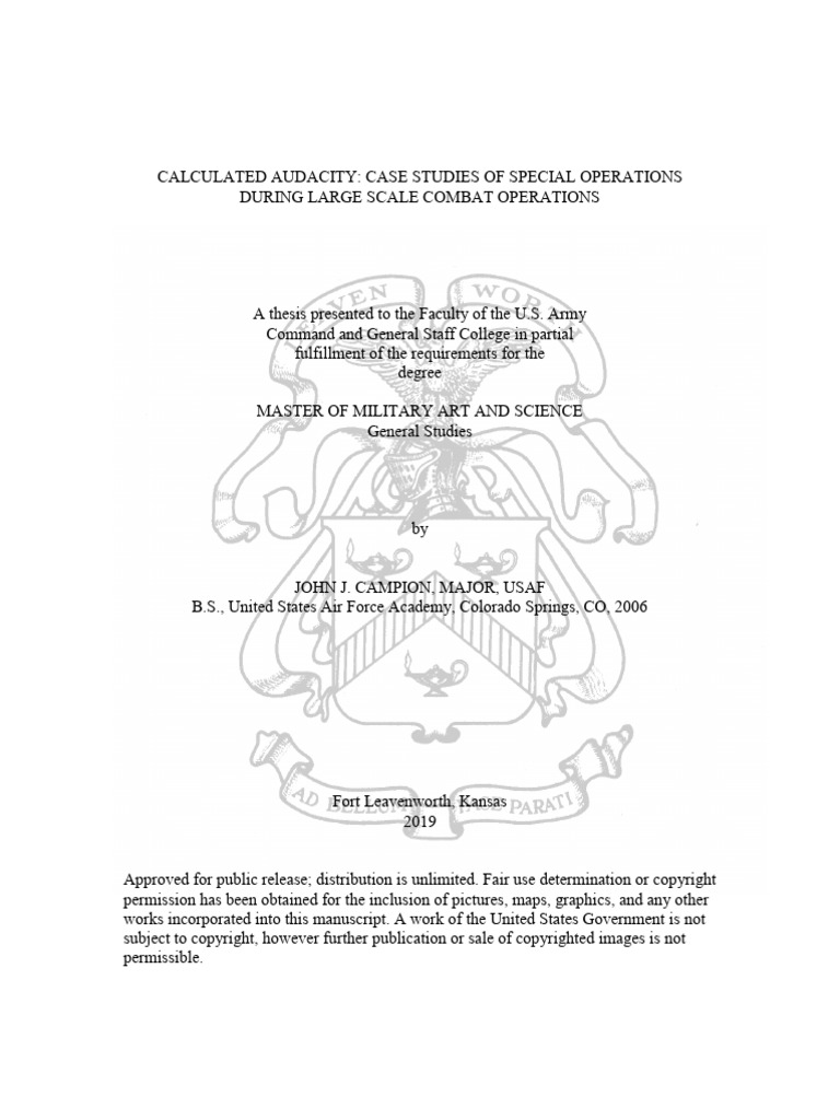 Ase Studies .Lsco.845724 | PDF | United States Special Operations ...